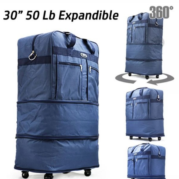 None | Bags | 3 Expandable Rolling Duffel Bag Wheeled Spinner | Poshmark